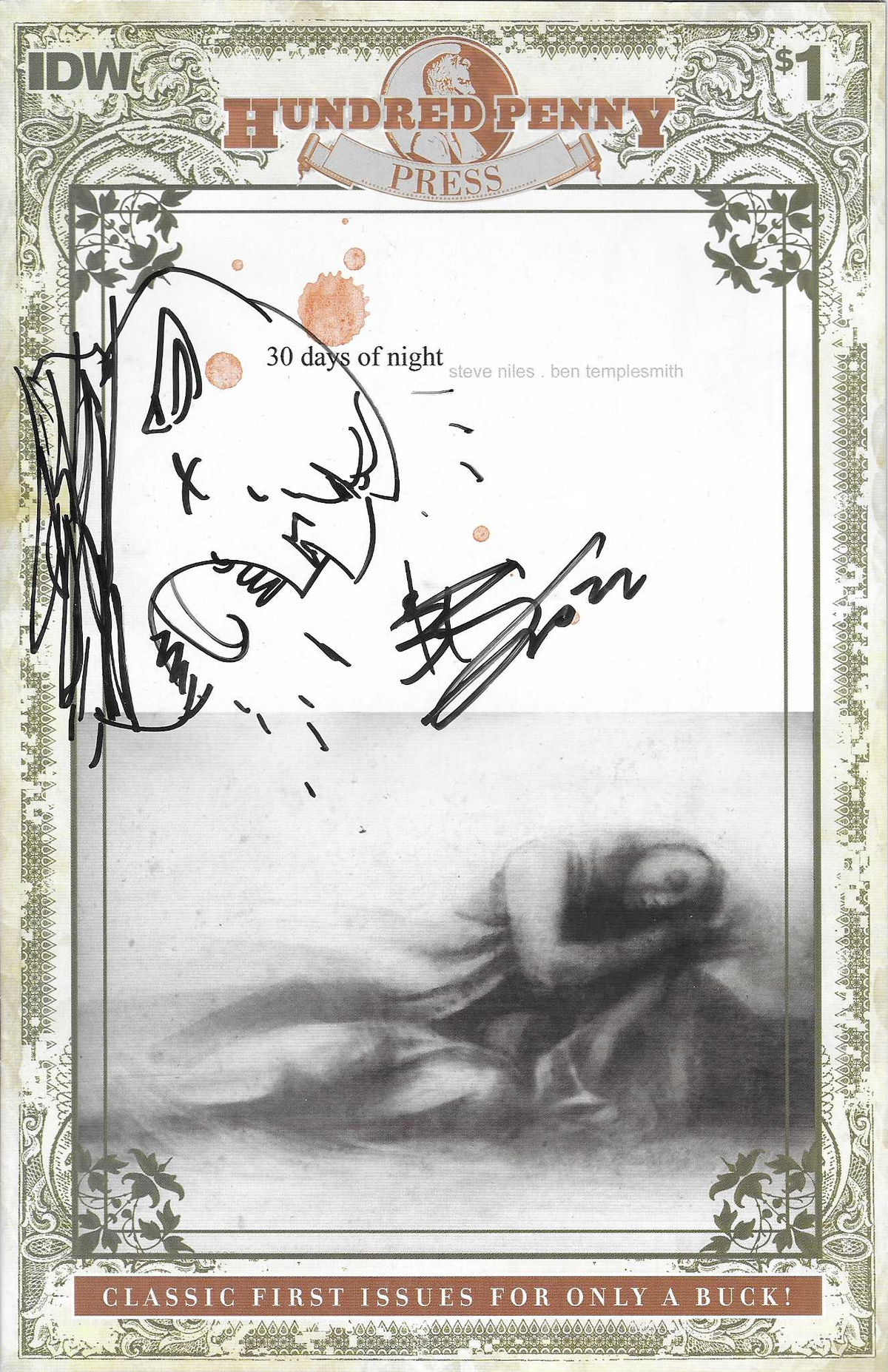 30 Days of Night #1 Ashley Wood Signed Remark — Romping Comics